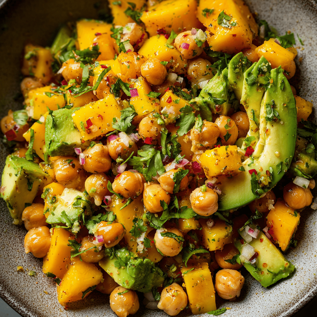 Mango Avocado Chickpea Salad