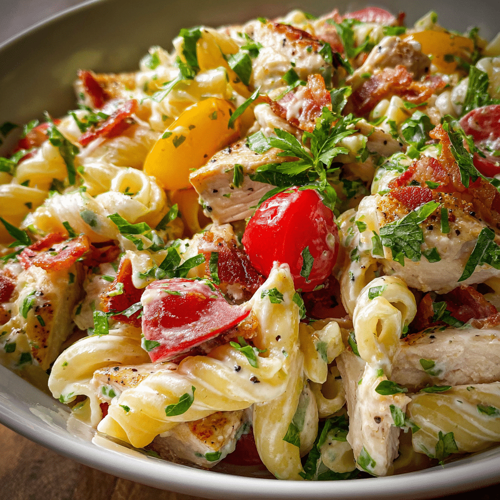 Chicken Club Pasta Salad